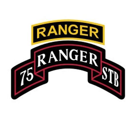 Us Army 75th Ranger Stb Patch With Ranger Tab Vector Files Dxf Eps Svg