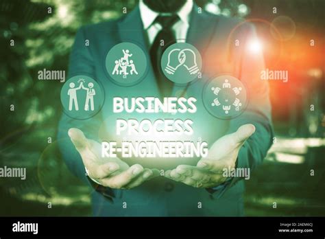 Writing Note Showing Business Process Re Engineering Business Concept