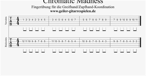 Chromatische Finger Bung F R Gitarre Einfach Geiler Gitarre Spielen