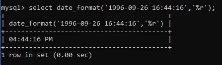 MySQL DATE FORMAT Function
