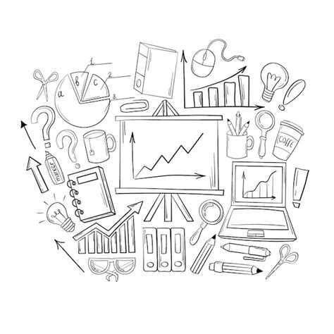Premium Vector Doodle Black And White Pattern A Set Of Careless