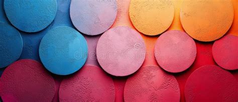 Colorful Circular Patterns On A Textured Background In Soft Lighting Stock Image Image Of