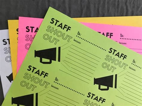 Staff Shout Out Digital Printable