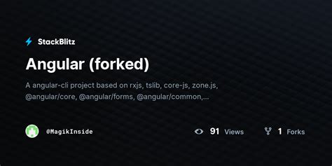 Angular Forked Stackblitz