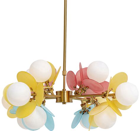 Lampa wisząca metalowa z kloszem w kształcie kuli kolorowa 75x75 cm