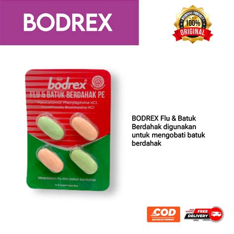 Jual Bodrex Flu Batuk Berdahak Pe Kaplet Per Strip Shopee Indonesia