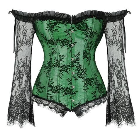 Corset Et Bustier En Dentelle Pour Femmes Avec Manches Style Vintage