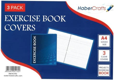 A4 Clear Exercise Book Covers Plastic Protecting Sleeve School Notebook