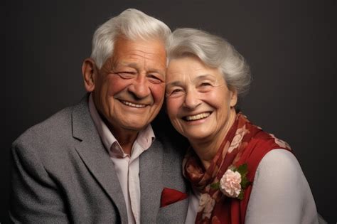 Premium Photo Smiling Senior Couple Generate Ai