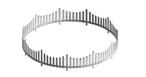 Circular Wooden Fence Set 3d Turbosquid 1955547