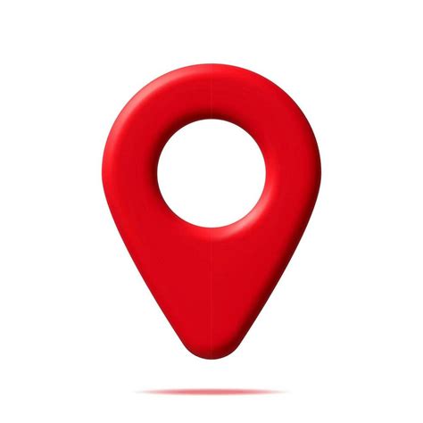 3d location map pin isolated on white red gps pointer marker icon gps