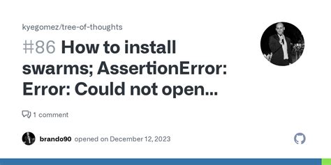 How To Install Swarms Assertionerror Error Could Not Open Optimum