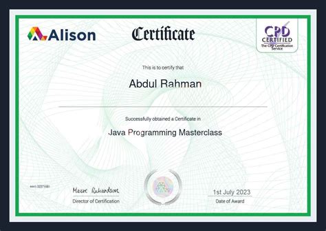 Abdul Rahman On Linkedin Im Happy To Share That Ive Completed A Course In Java Programming