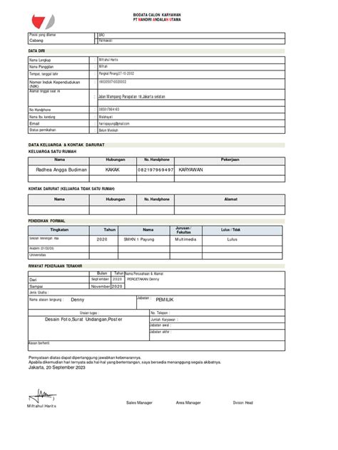 Form Kandidat Pdf