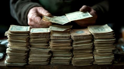 Stacks Of Old Money Stock Illustration Illustration Of Stacks 365587629