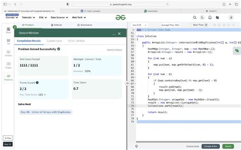 r jessica heizal on linkedin gfg160 geekstreak2024 dsa problemsolving codingjourney