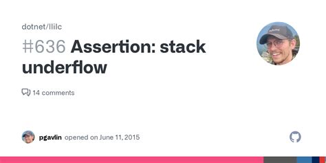Assertion Stack Underflow · Issue 636 · Dotnetllilc · Github