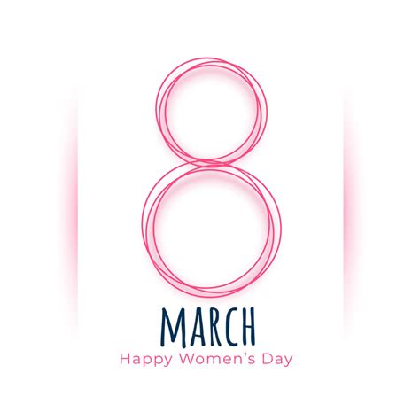 Lovely 8th March International Womens Day Celebration Card Template