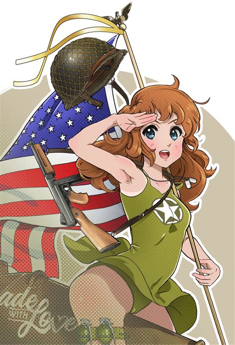 Morale Boosting Salute Bombshell Waifu By Michiruyami On Deviantart
