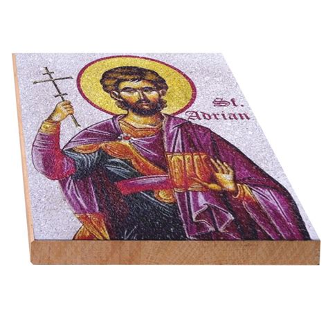 Icoana Pe Coaja De Ou Ecoart Movement Sfantul Adrian Sfant Ocrotitor Al Familiei Emag Ro