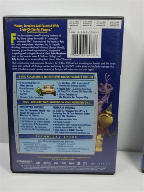 Disney Pixar Dvd Lot A Bugs Life Dvd Finding Nemo Monsters Inc £9