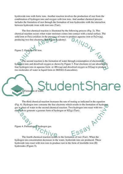 Rusting Process Essay Example Topics And Well Written Essays 1000 Words