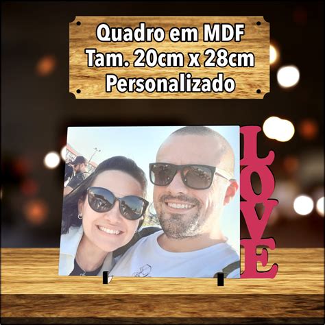 Quadro Em Mdf Love Tam 20cmx28cm Rei Das Canecas