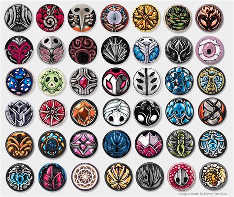 Hollow Knight Charm Buttons Knight Hollow Art Hollow