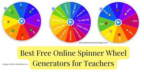 Best Free Online Spinner Wheel Generators Educators Technology