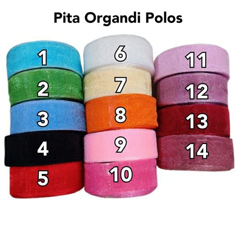 Jual Pita Organdi 1 Inch 2 5 Cm POLOS Organza Per Gulung Shopee