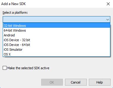 Adding A Windows SDK RAD Studio