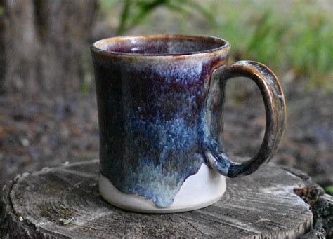 Handmade Ceramic Coffee Mug 14 Oz Stoneware Cup Etsy