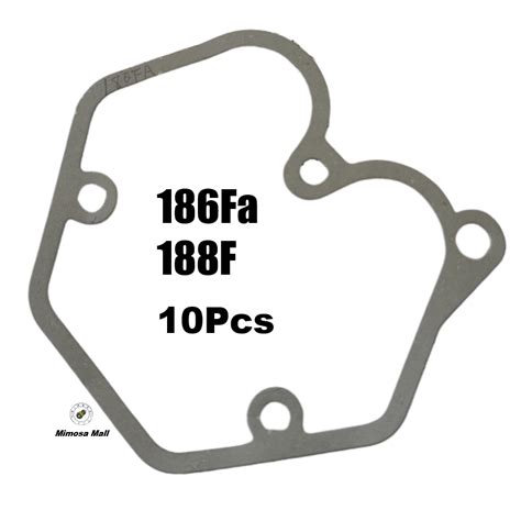 Mimosa 10pcs Bonnet Cylinder Head Cover Gasket Bonnet Gasket 186fa