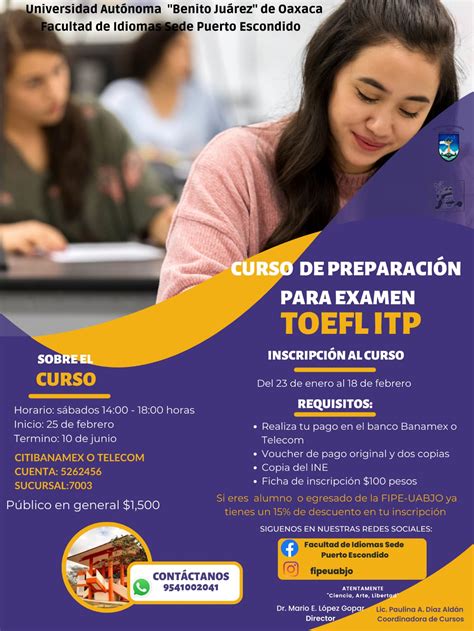 Curso De Preparación Para Examen Toefl Itp Idiomas Uabjo