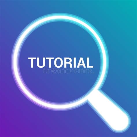 Learning Concept Magnifying Optical Glass With Words Tutorial Stock
