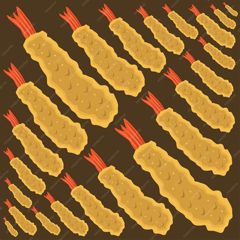 Premium Vector Fried Shrimp Tempura Vector Illustration
