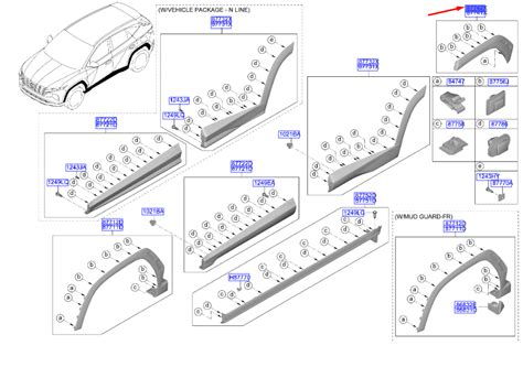 Hyundai Tucson Nx Mk Rear Right Fender Garnish Assy N New