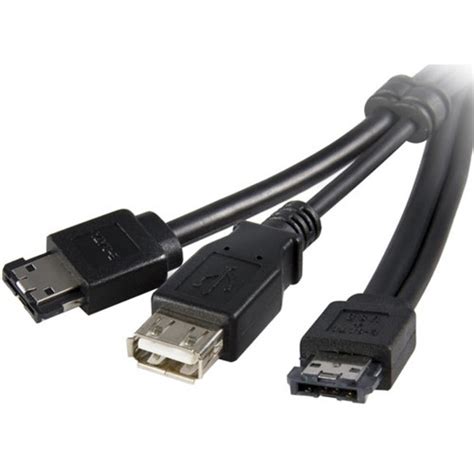 Best Buy Startech Ft Power Esata To Esata Usb A Cable Black Esatausbbo