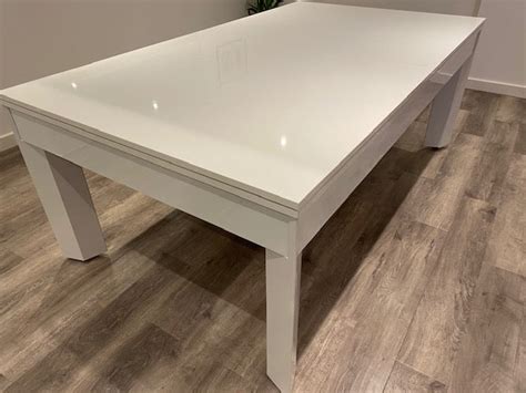 The Gloss White Diamond English Pool Dining Table By Superpool