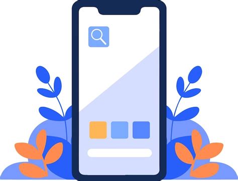 배경에 격리된 Ux Ui 플랫 스타일의 스마트폰 개념 프리미엄 벡터