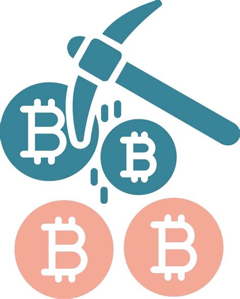 Bitcoin Mining Glyph Two Color Icon 43483577 Vector Art At Vecteezy