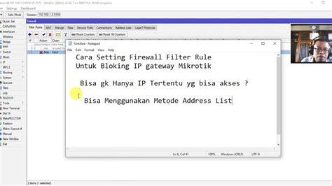 Cara Setting Filter Rule Blocking Akses Ping Ke Ip Router Youtube