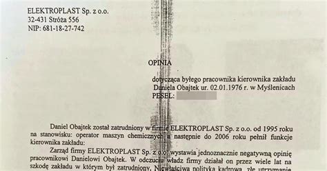 Referencje dla Daniela Obajtka byłego pracownika ELEKTROPLAST Sp z o o