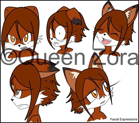 Pudding The Fox Expressions By Queenzora On Deviantart