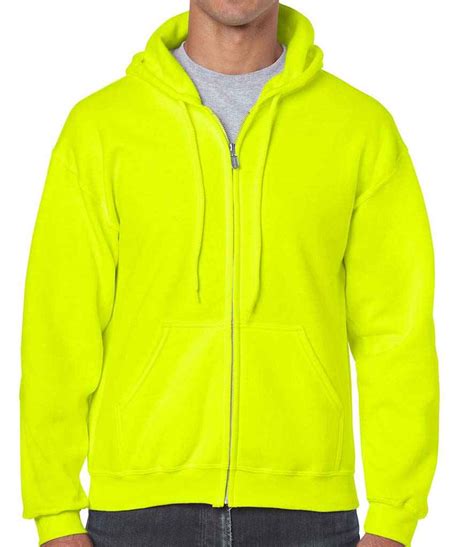 Gildan Heavy Blend™ Zip Hooded Sweatshirt Safety Green Adult