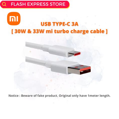 Xiaomi Original Usb Type C A Cable A Cable Malaysia Ready Stock Cm Shopee Malaysia