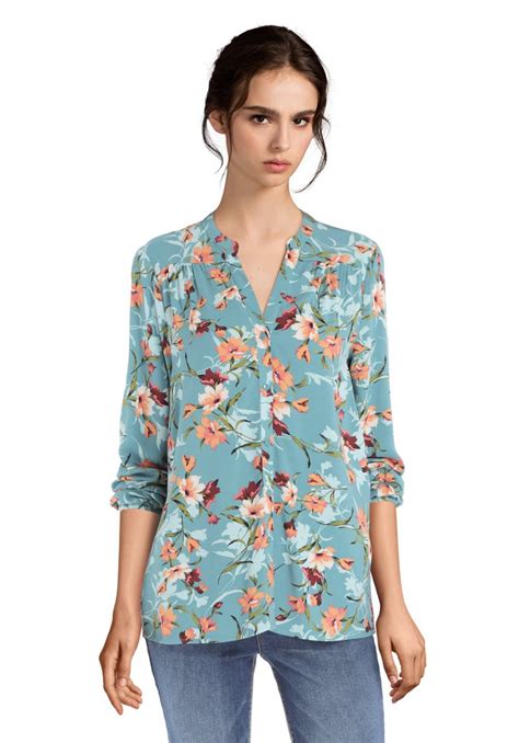 Groene Blouse Met Oranje Bloemen 4644680 E5mode