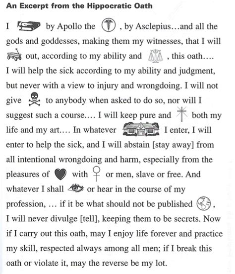 Hippocratic Oath 7th Grade History Sms