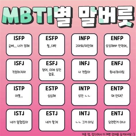 로스트아크 인벤 Mbti별 특징들 볼래 로스트아크 인벤 자유 게시판