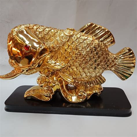 Gold Arowana With Body Full Of Coins Lazada Ph